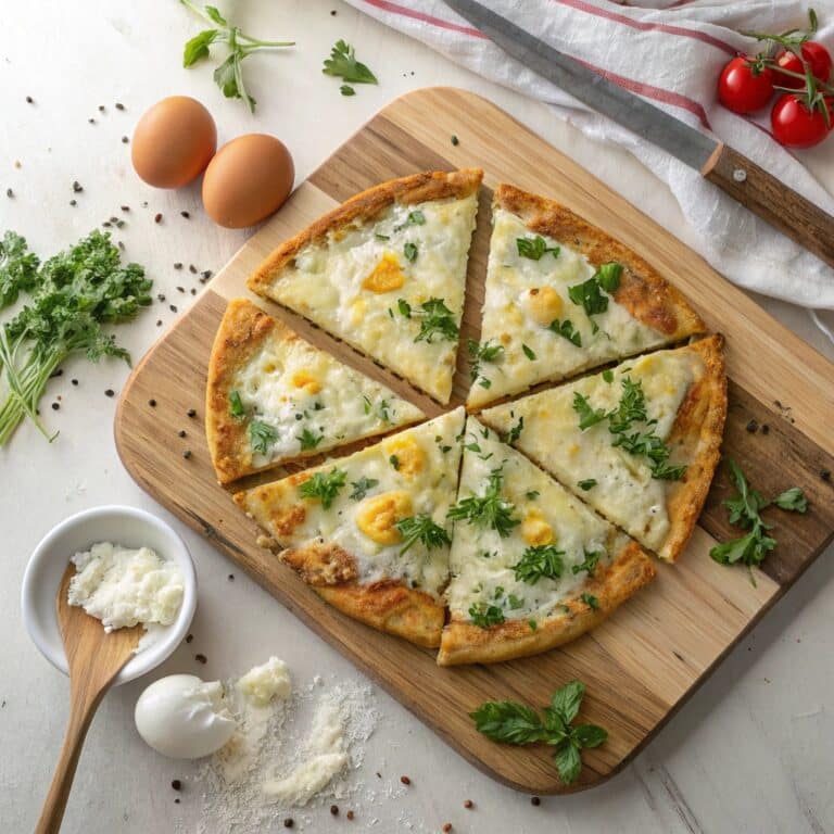 Keto cottage cheese egg pizza crust – Shockingly Easy 3-Ingredient